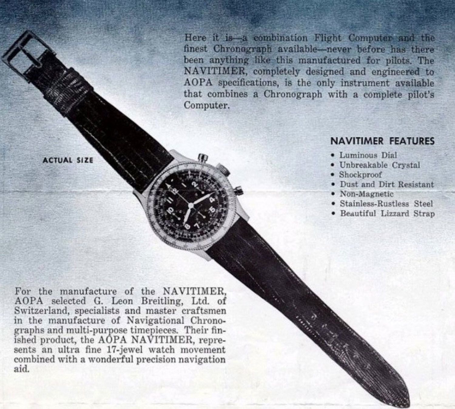 Breitling’s Navitimer For AOPA: 70 Years Of A Legendary Time