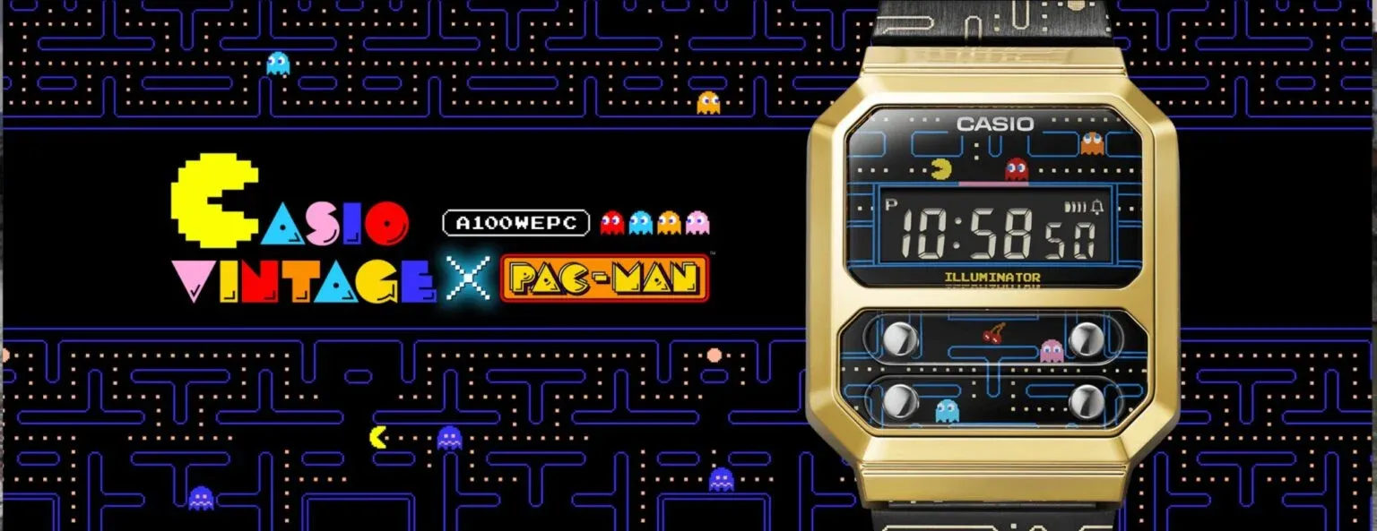 The CASIO Vintage A100WEPC X Pac-Man Watch | The Hour Makers